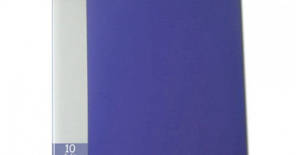 Mapa Plastic A4 cu 10 Folii DACO, Culoare Albastra, Mapa cu Folii, Mape ...